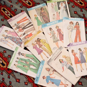 Vintage 1970s Vintage Simplicity Sewing Patten 11 Piece LOT Retro ...