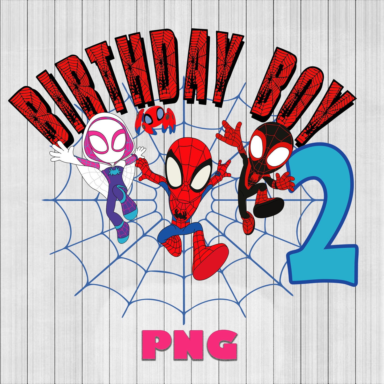 Spidey and His Amazing Friends Png 2nd Birthday Boy, Superhero PNG ...