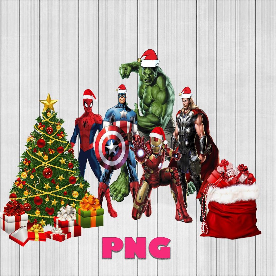 Merry Christmas Avengers Birthday Boy Clipart Png, Super Heroes ...
