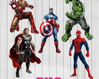 Super Heroes Png Bundle, Super Heroes Set, Super Hero Clipart Set ...