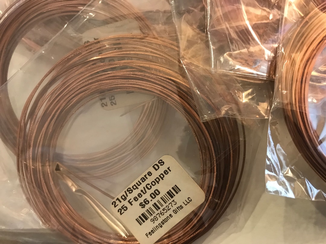 Copper Wire, 21 Gauge, Square Wire, 25 Feet Coil, Dead Soft Wire - Etsy