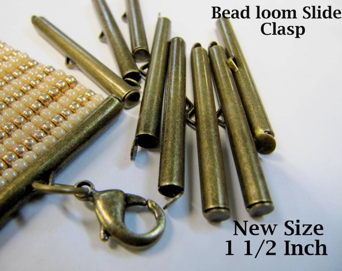 End Caps Slider Clasps, 3/4 Inch Silver Color, Loom Bead Patterns, Loom ...