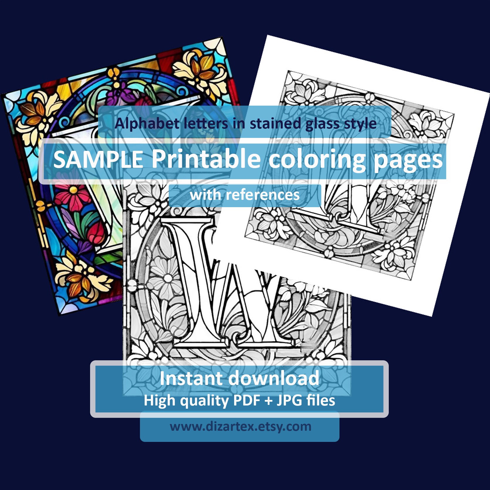 4 Alphabet T U V W Letters Coloring Pages With References, Stained ...