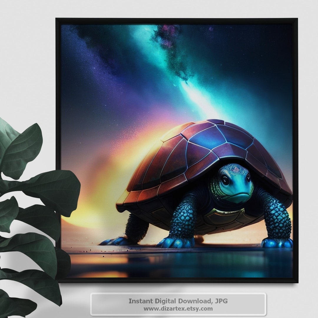Gigantic Turtle Journey. Big Fantasy Turtle. Digital Art,jpg, 300dpi ...