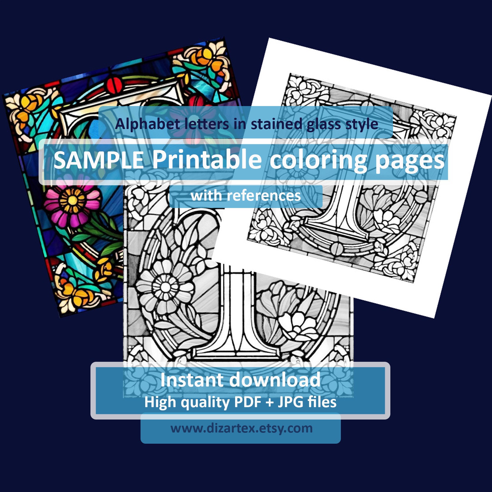 4 Alphabet T U V W Letters Coloring Pages With References, Stained ...