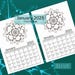 January 2025 Floral Coloring Page, Floral Calendar, Rounded Flower ...