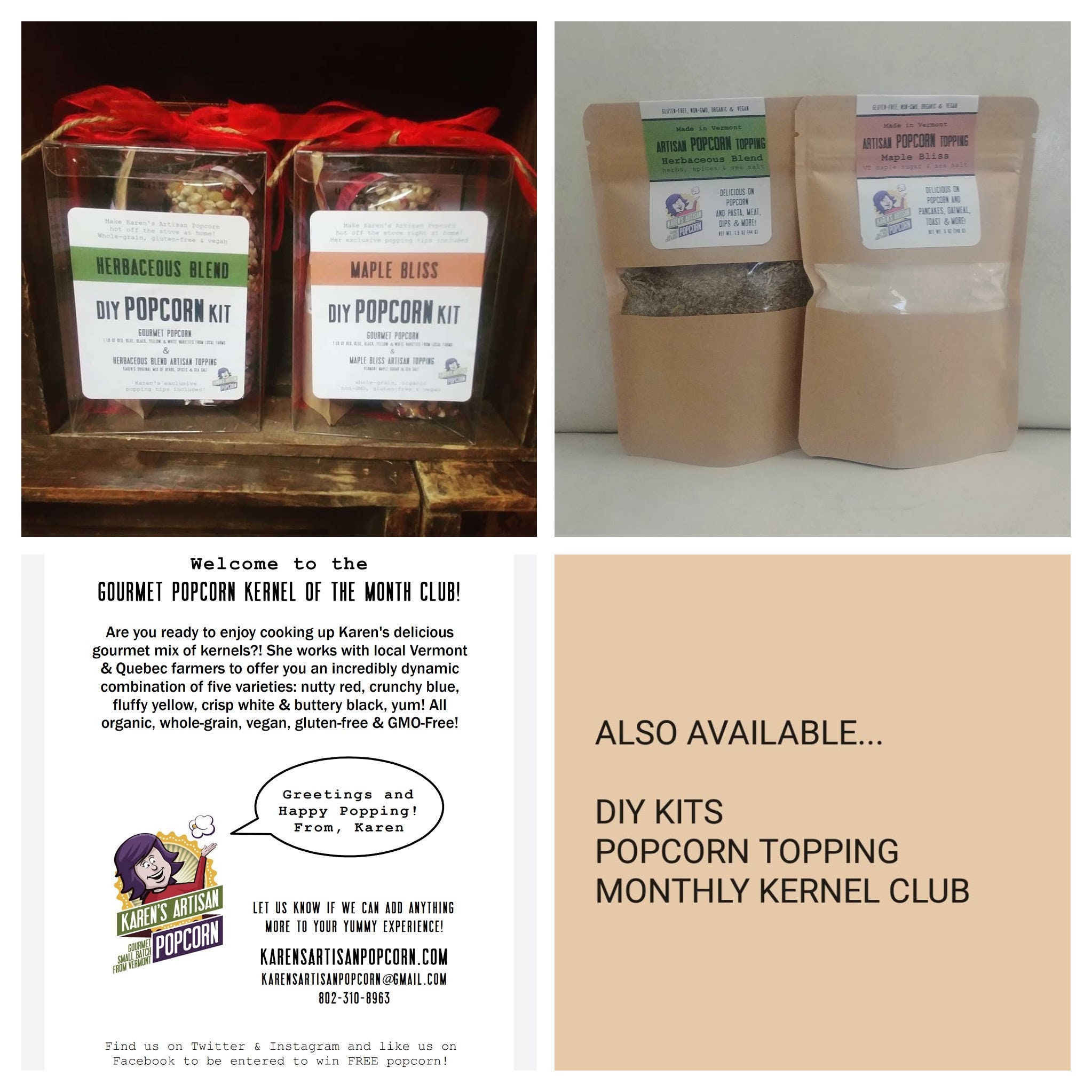 2 Lb Gourmet Popcorn Kernel Mix Made in Vermont From Organic Vermont ...