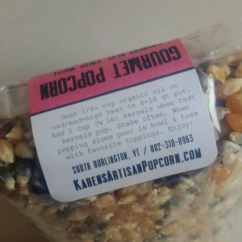 2 Lb Gourmet Popcorn Kernel Mix Made in Vermont From - Etsy