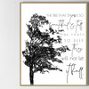 Inspirational Art Strongest Tree Instant Download Black and White Wall ...