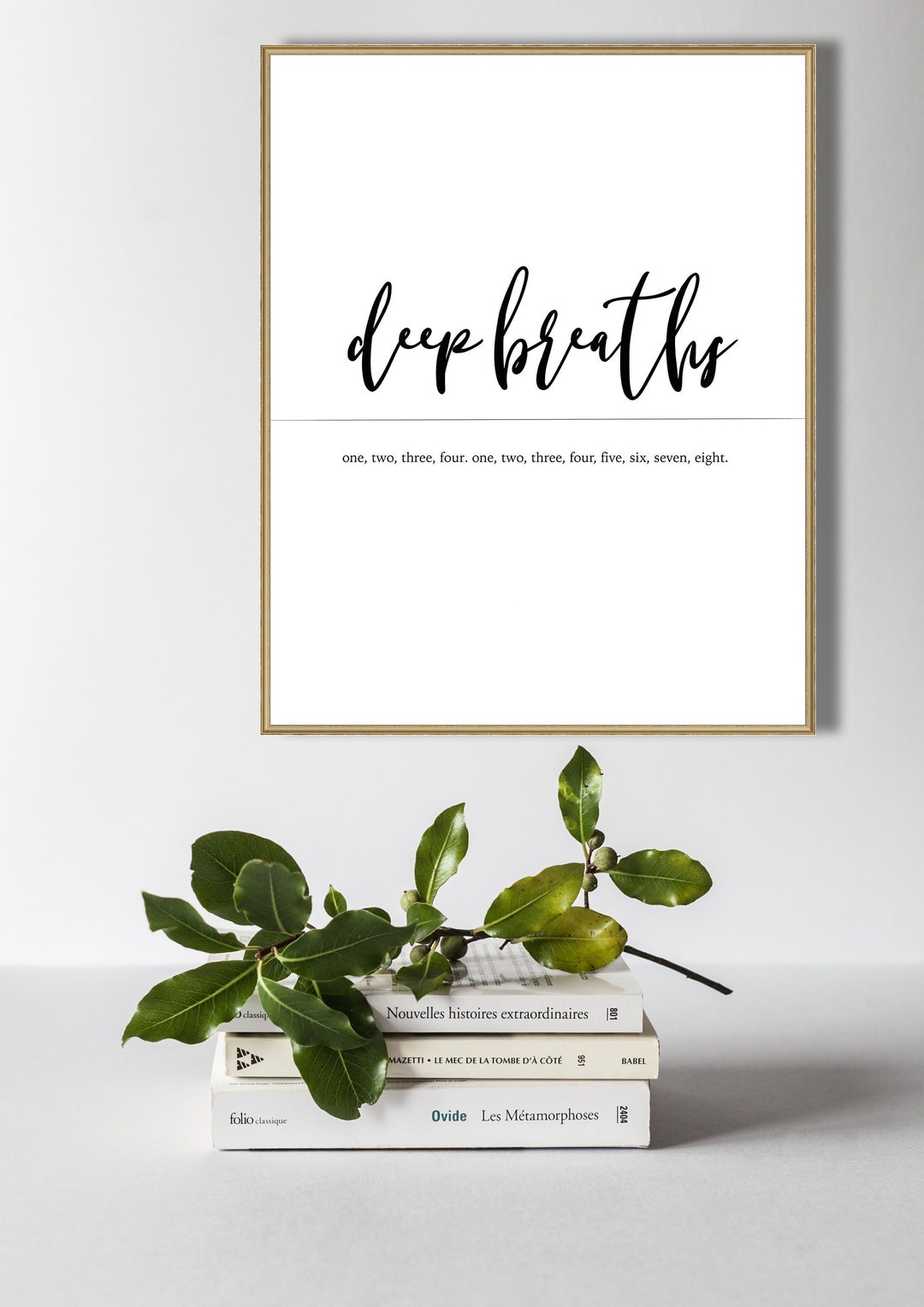 Deep Breath Wall Art | Printed and Shipped Inspirational Print | Deep ...