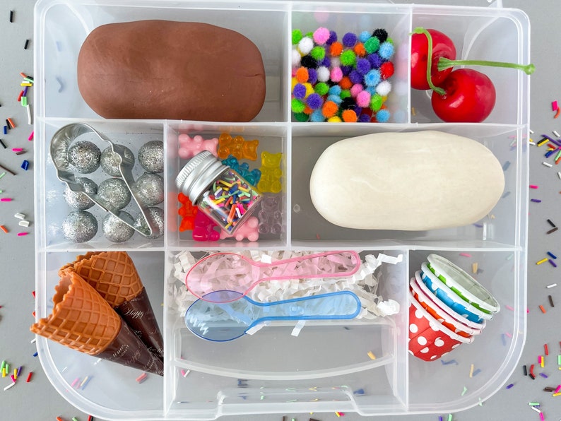 Ice Cream Play Dough Kit, Ice Cream Sensory Kit, Ice Cream Playdough ...