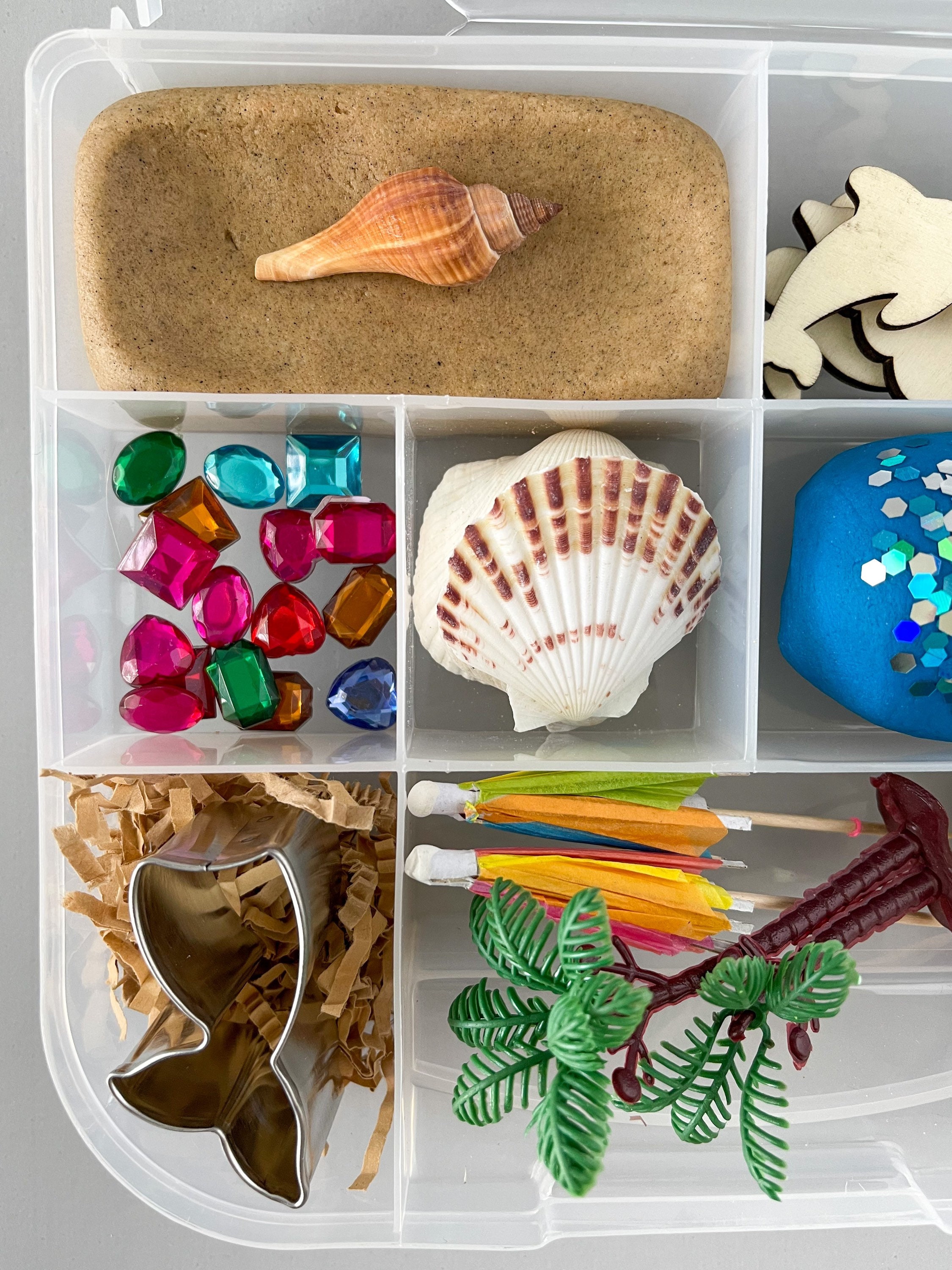 Mermaid Play Dough Kit, Mermaid Sensory Kit, Mermaid Playdough Kit ...