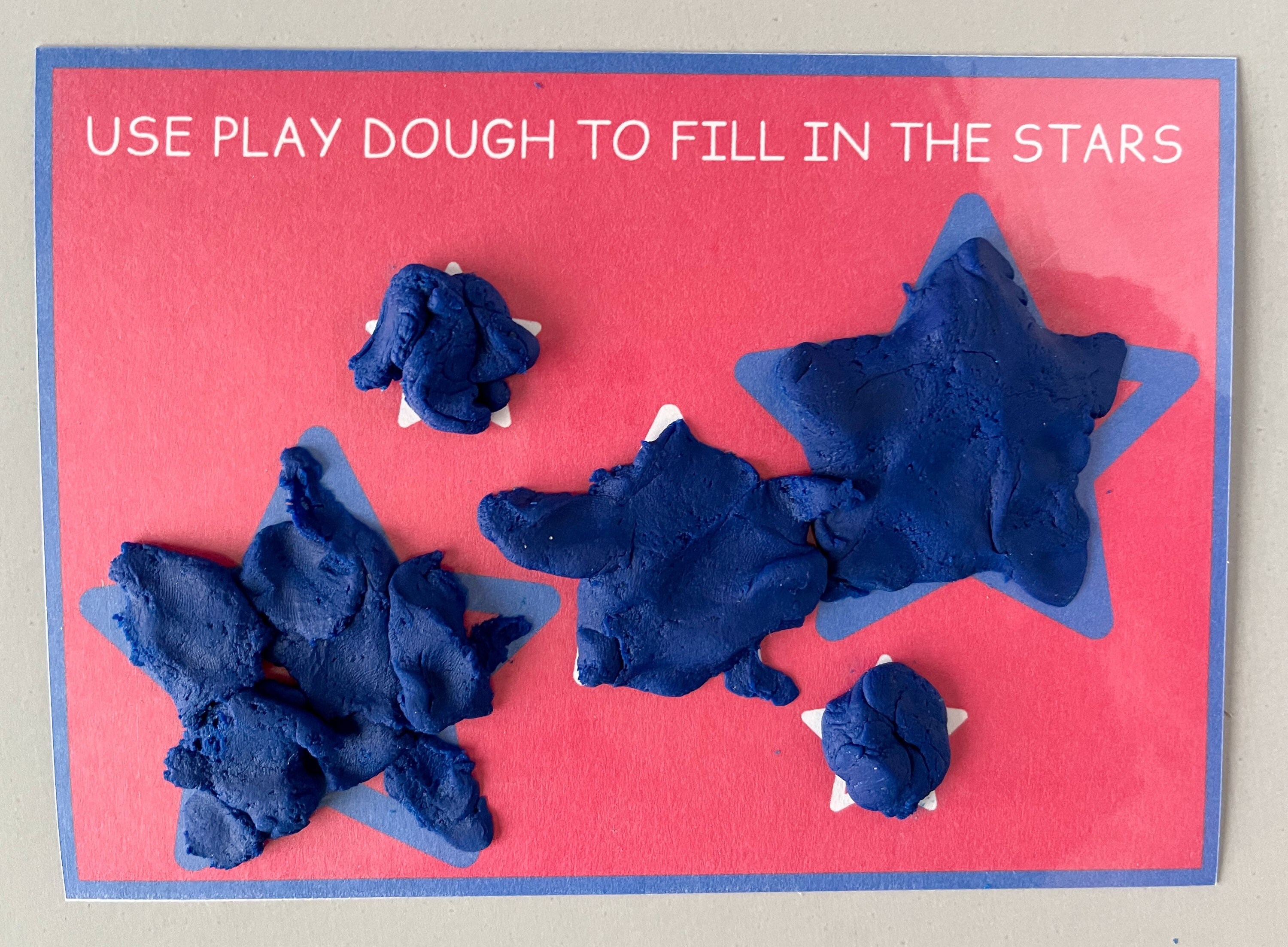 Patriotic Play Dough Kit, 4th of July Sensory Kit, 4th of July ...