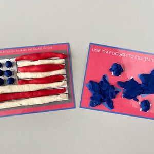 Patriotic Play Dough Kit, 4th of July Sensory Kit, 4th of July ...
