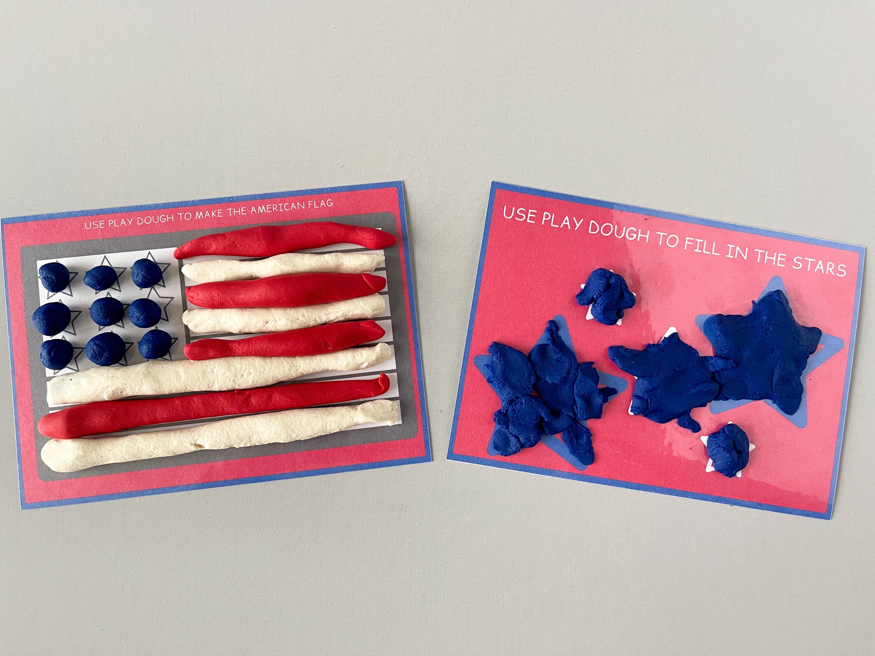 Patriotic Play Dough Kit, 4th of July Sensory Kit, 4th of July ...