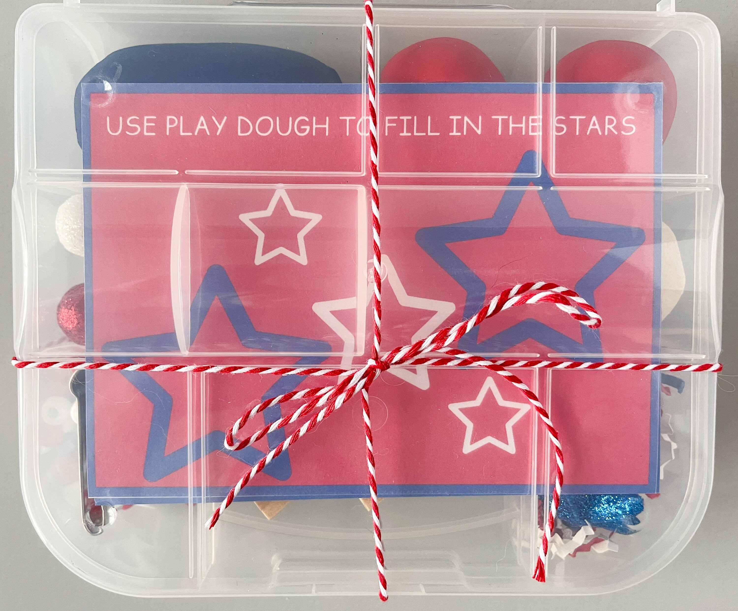 Patriotic Play Dough Kit, 4th of July Sensory Kit, 4th of July ...