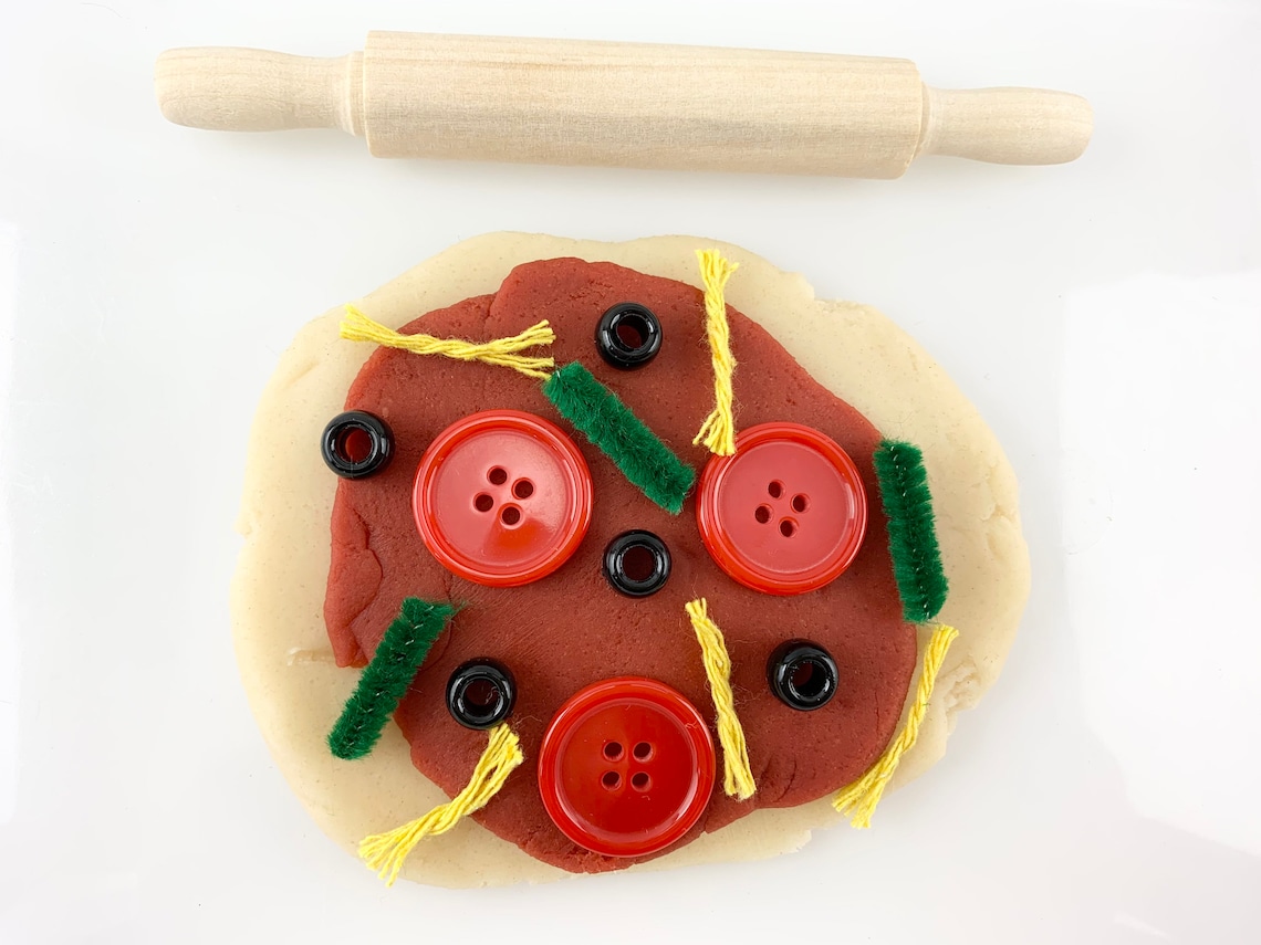Pizza Play Dough Kit Pizza Sensory Kit Playdough Sensory | Etsy