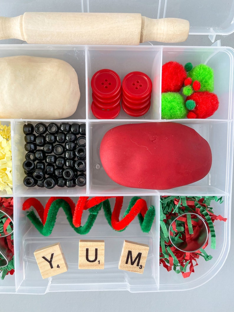 Pizza Play Dough Kit Pizza Sensory Kit Pizza Playdough Kit - Etsy