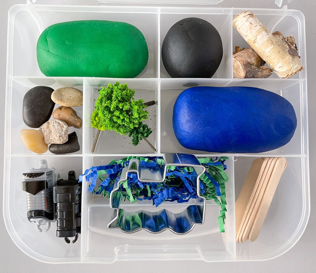 Train Play Dough Kit, Train Sensory Kit, Train Playdough Kit, Playdoh ...