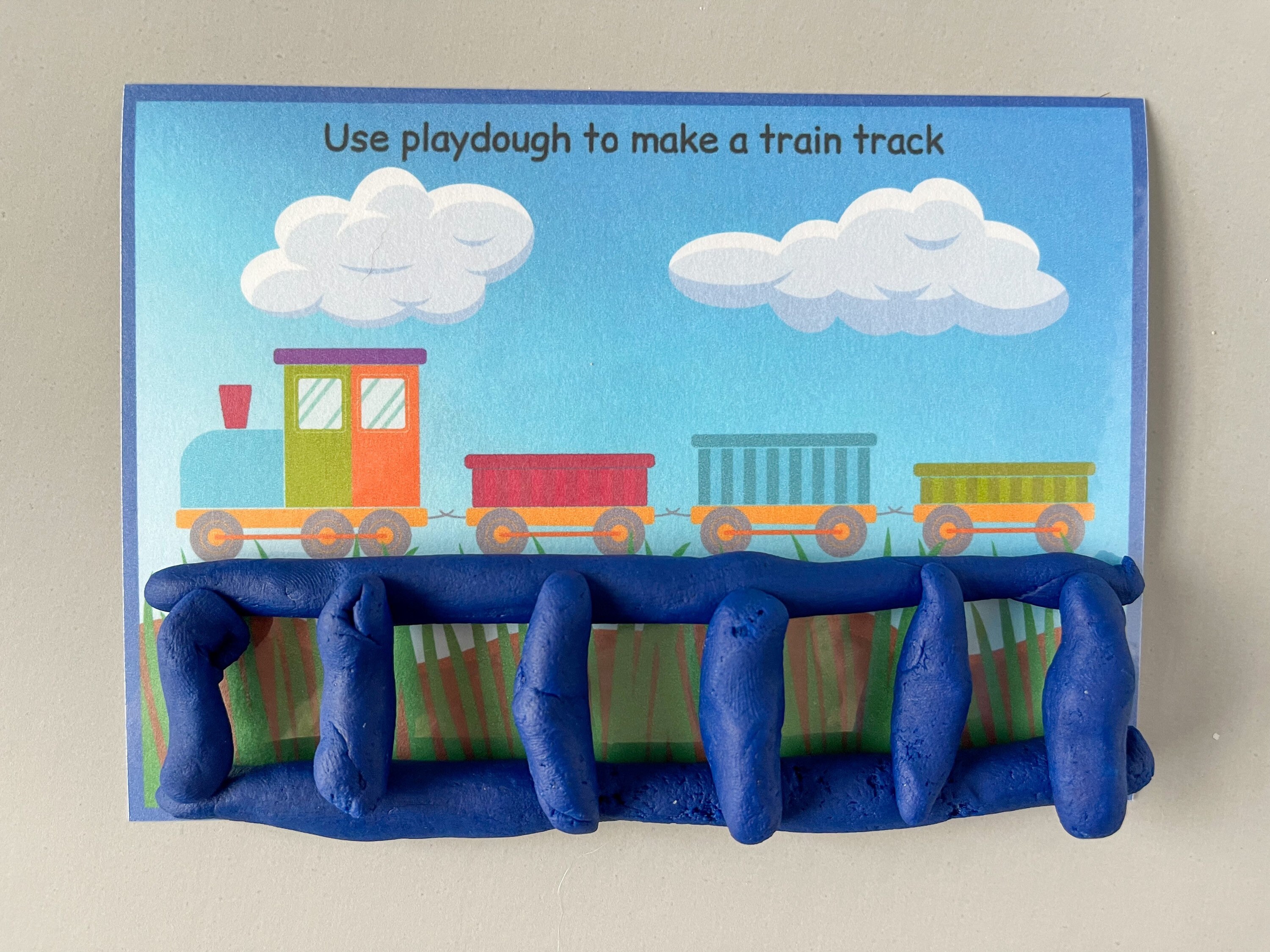 Train Play Dough Kit, Train Sensory Kit, Train Playdough Kit, Playdoh ...