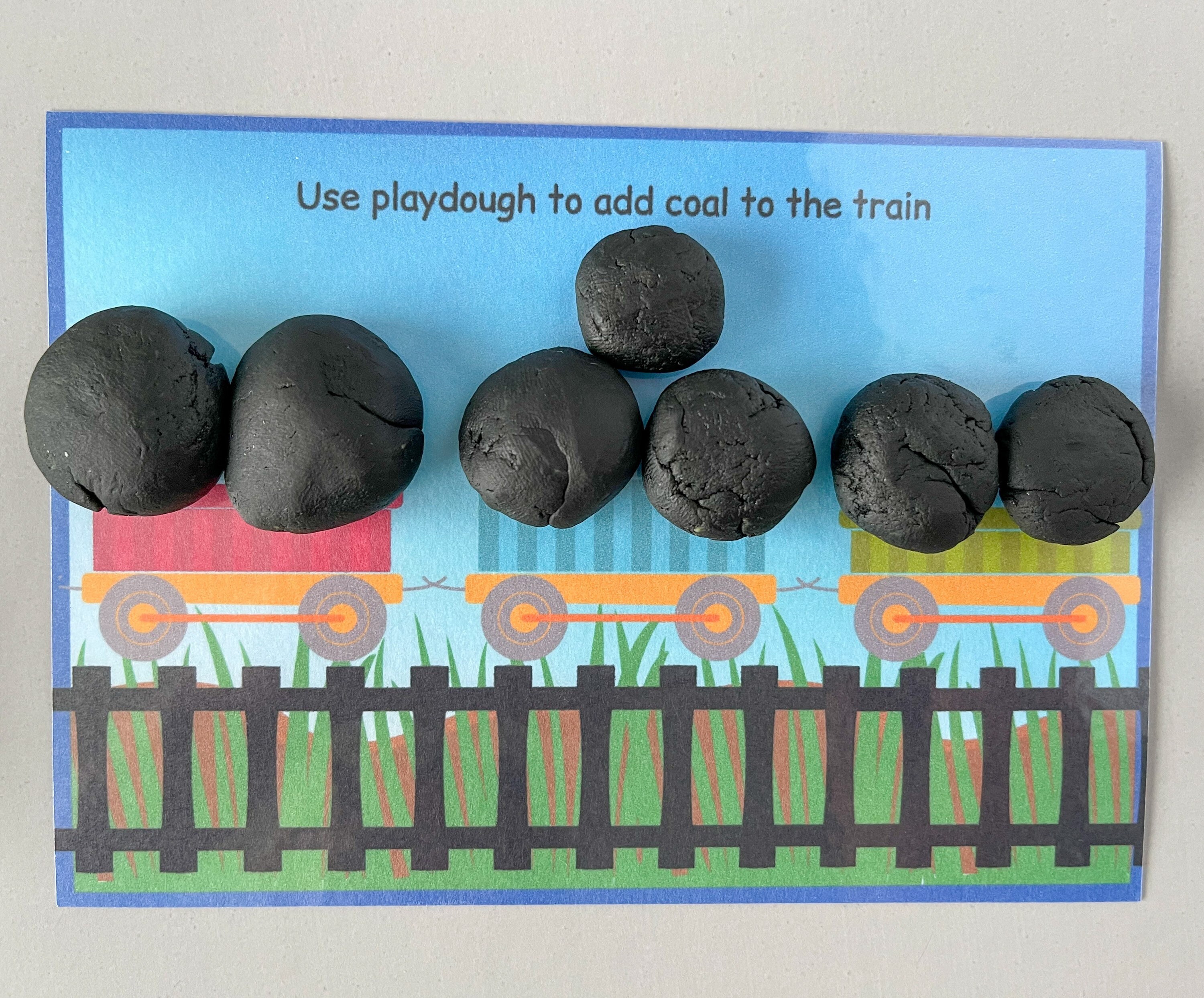 Train Play Dough Kit, Train Sensory Kit, Train Playdough Kit, Playdoh ...