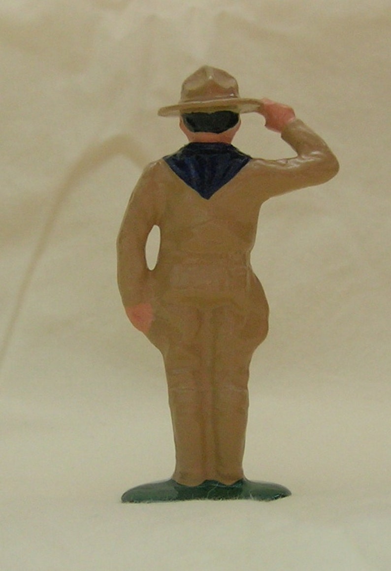 Boy Scout Master Saluting, 3 Collectible Figurine, Hand-painted ...