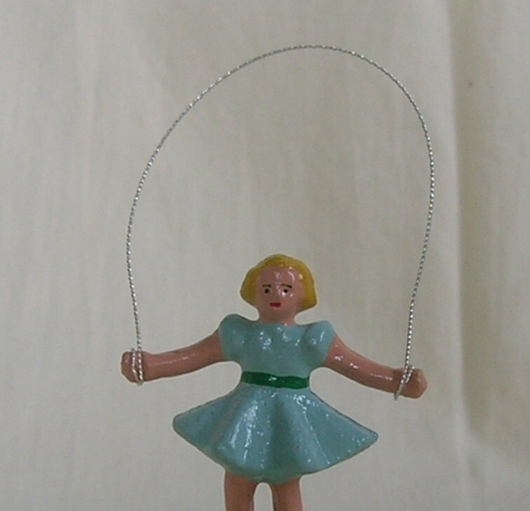 Little Girl Jumping Rope wire Jumprope, Collectible Figurine, Model ...
