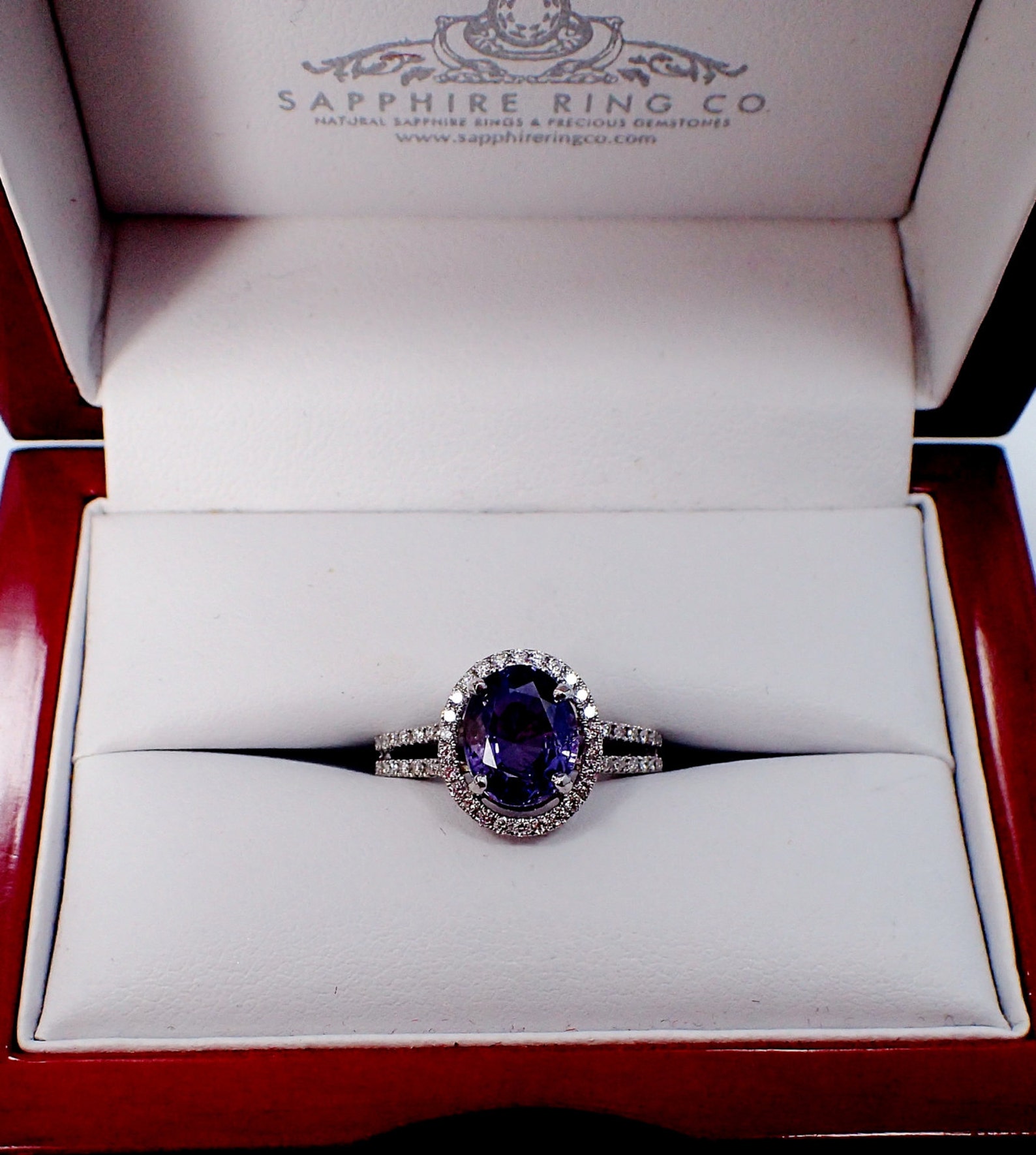 Purple-violet Sapphire and Diamond Ring-2.75 Ct Ceylon - Etsy