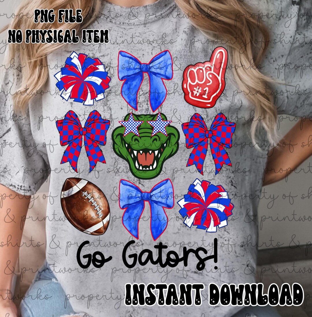 Go Gators Red & Blue Mascot Digital Download | PNG File - Etsy