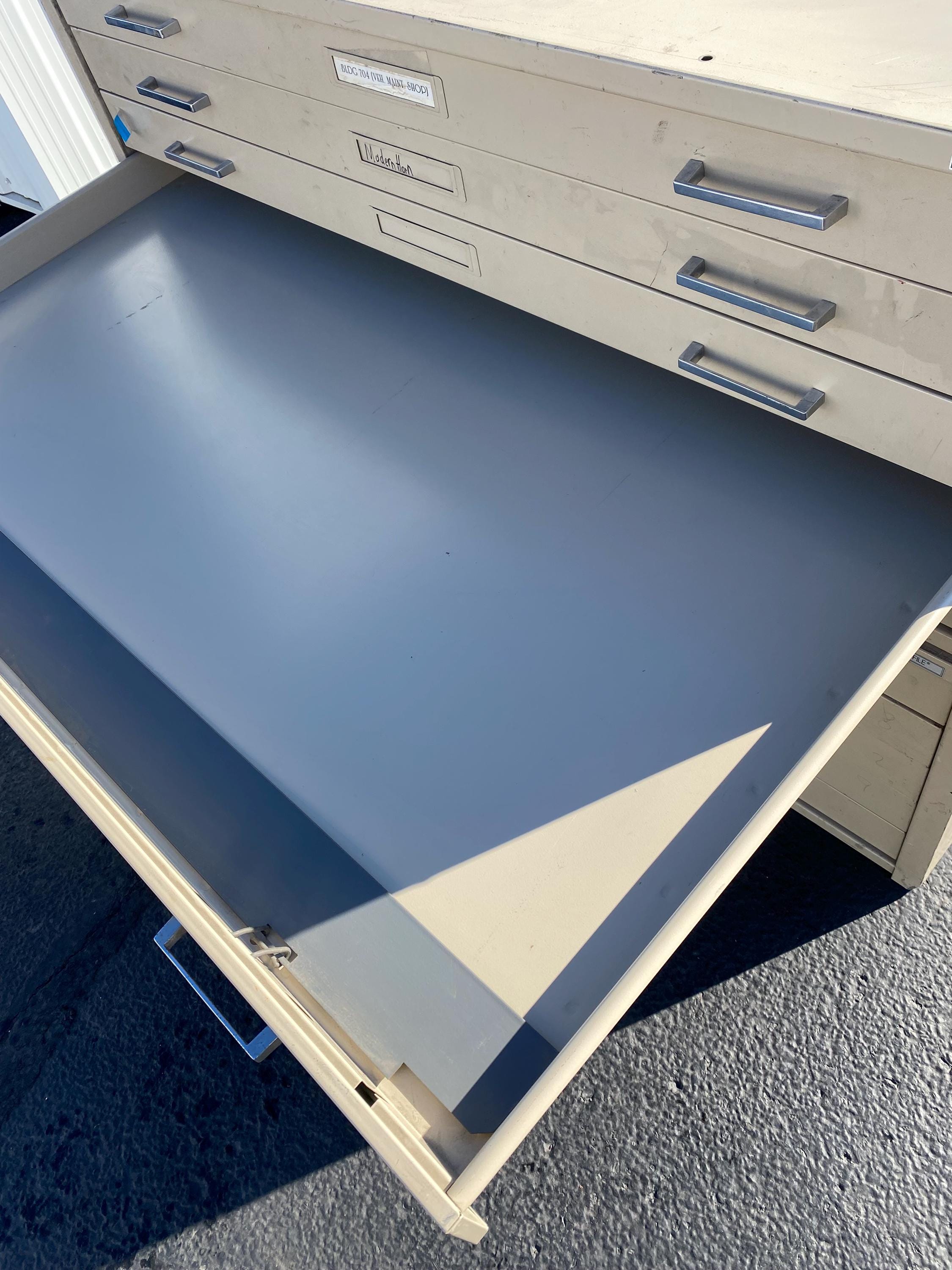 Vintage 10 Drawer Flat File Blueprint Cabinet 47 W - Etsy