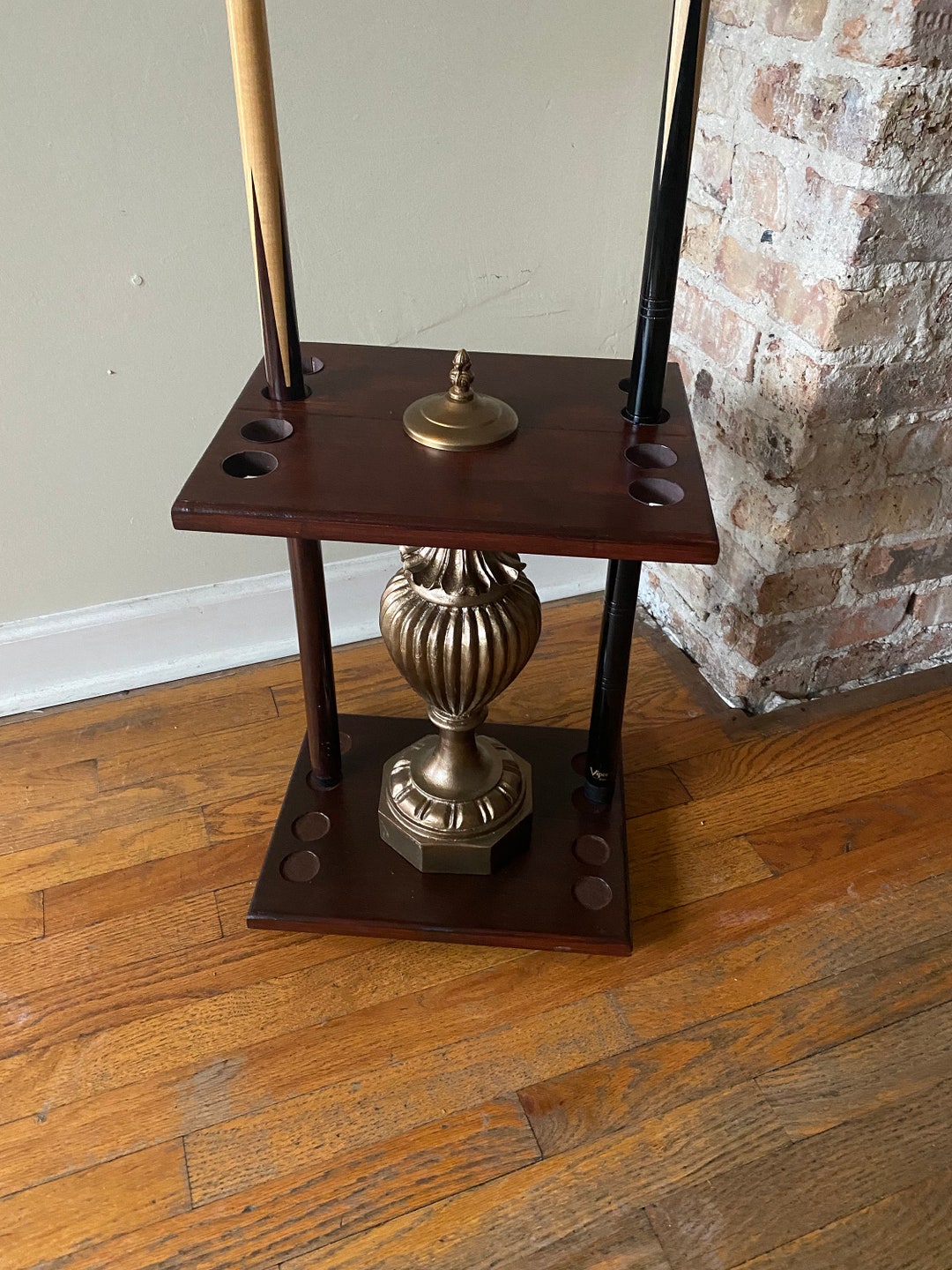 Custom Made Wood Classic Floor Cue Rack Stand 21" Ht - Etsy