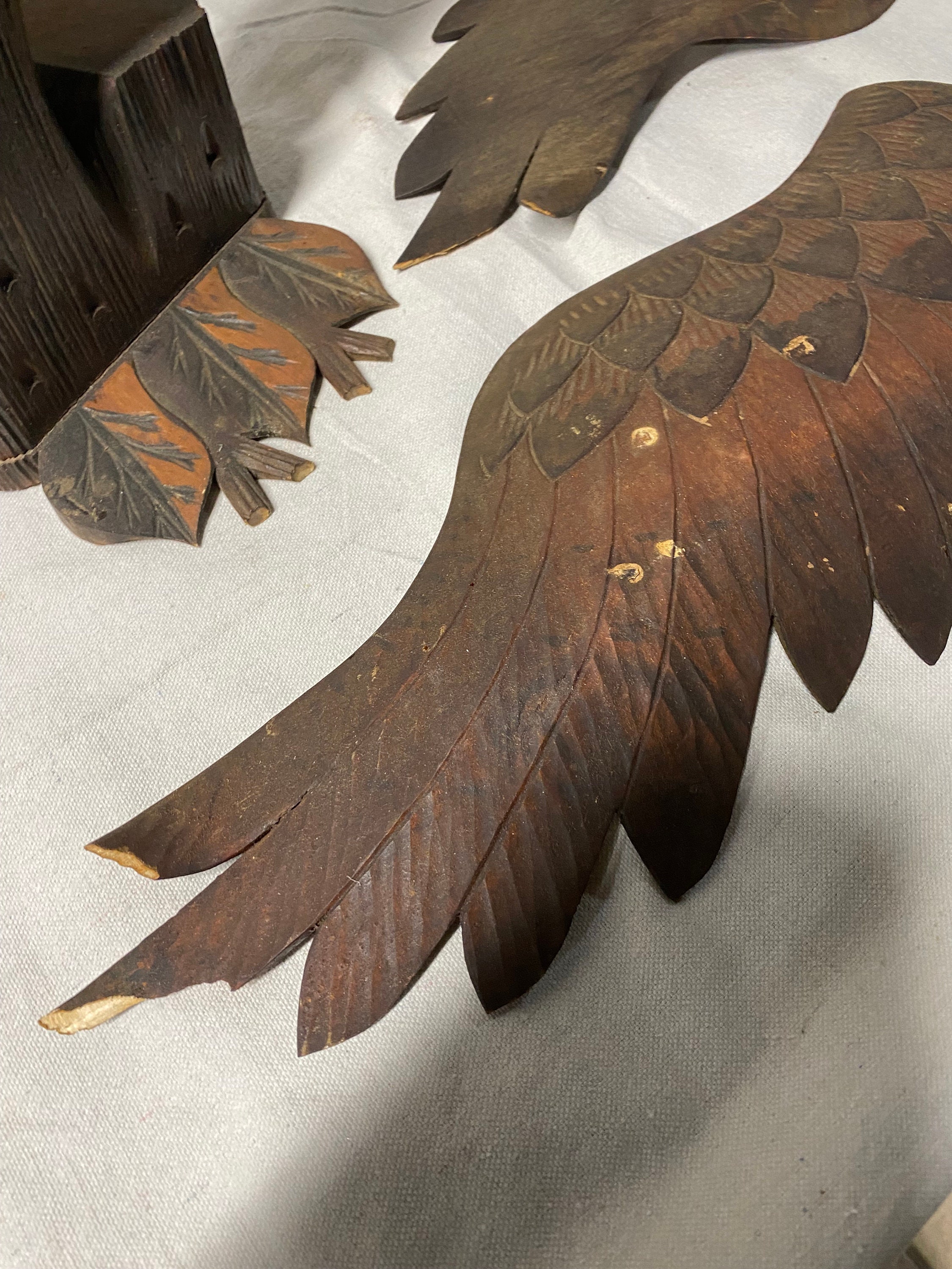 Large Full Size Wood Carved Hawk Eagle Raptor Sculpture - Etsy