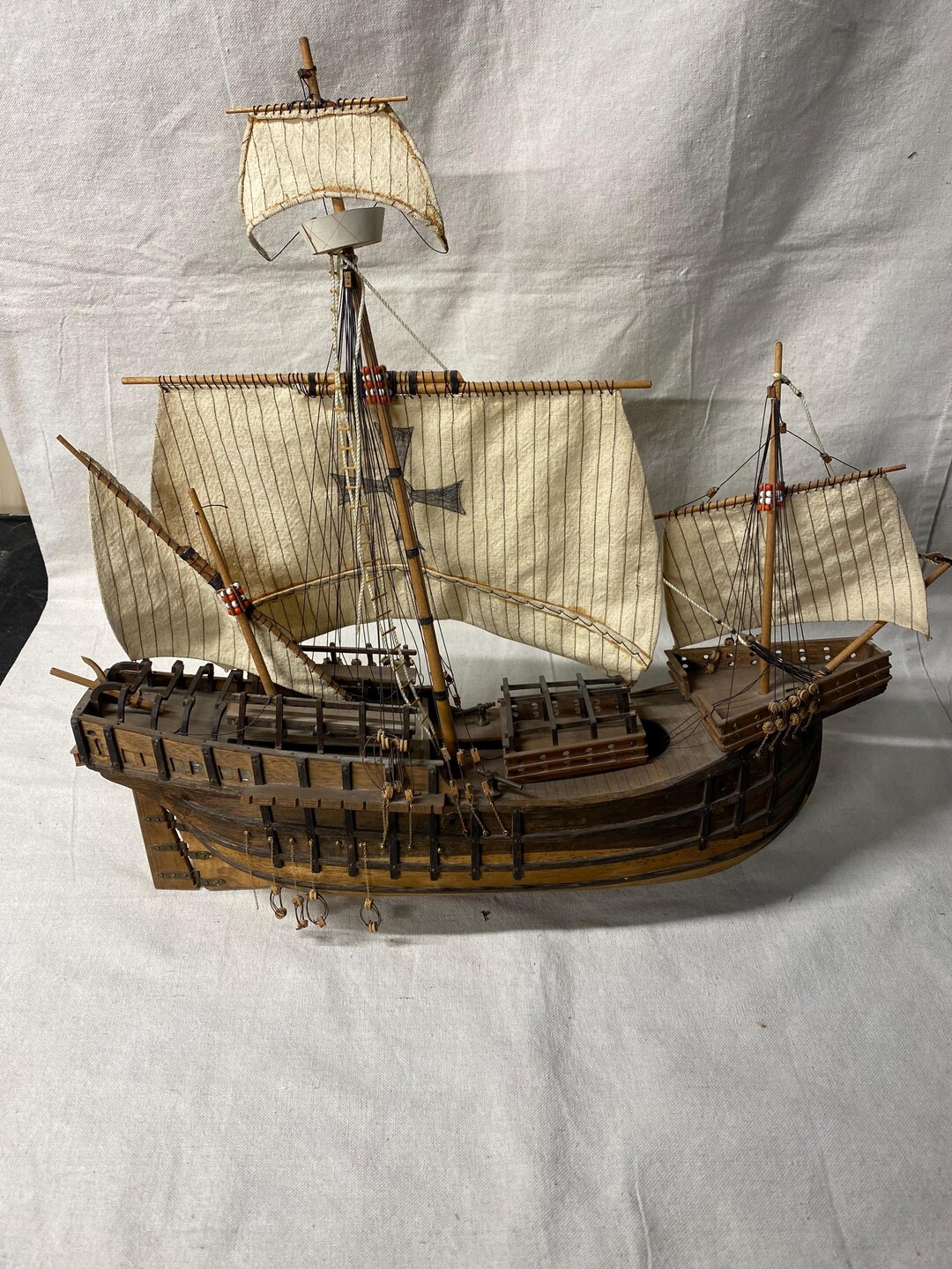 Antique Popular Science Santa Maria Model Wood Boat 20" W - Etsy