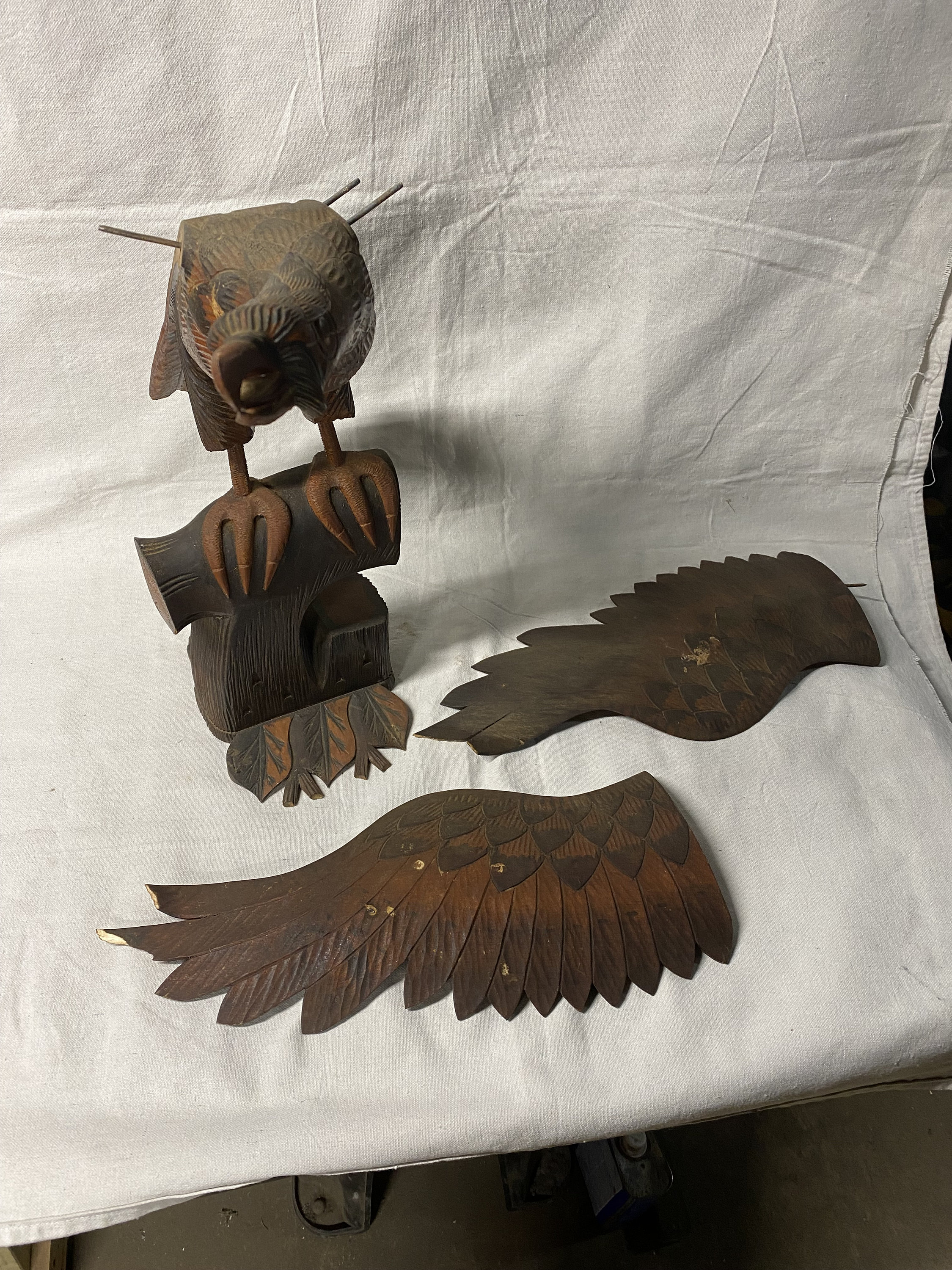 Large Full Size Wood Carved Hawk Eagle Raptor Sculpture - Etsy