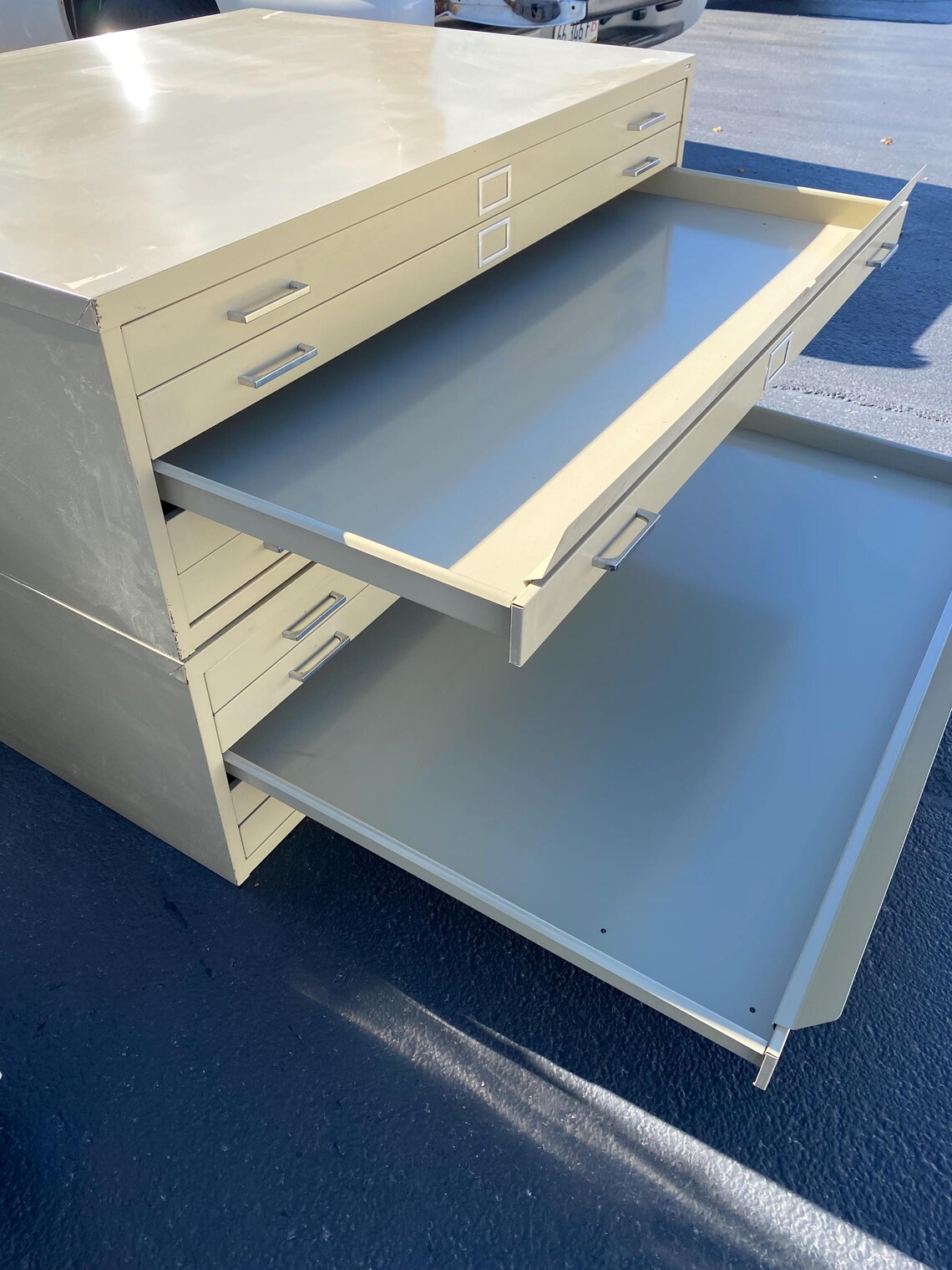 Vintage 10 Drawer Flat File Blueprint Cabinet With Base 54 W - Etsy