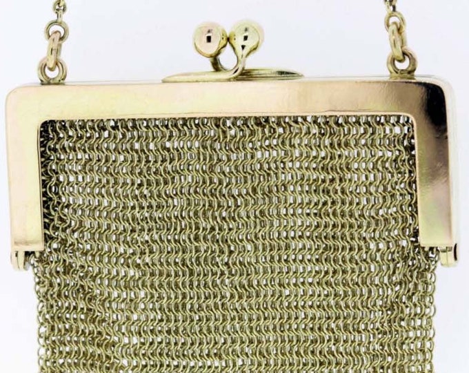 14K Gold Chain-link Purse/coin Bag - Etsy