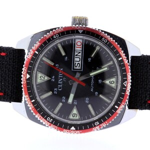 Clinton Automatic Wrist Watch With Date Day Dial - Etsy