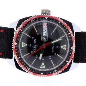 Clinton Automatic Wrist Watch With Date Day Dial - Etsy