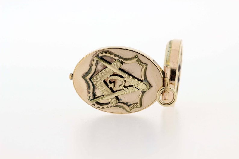 14K Goldfilled Freemason Pocket Watch Fob/locket - Etsy
