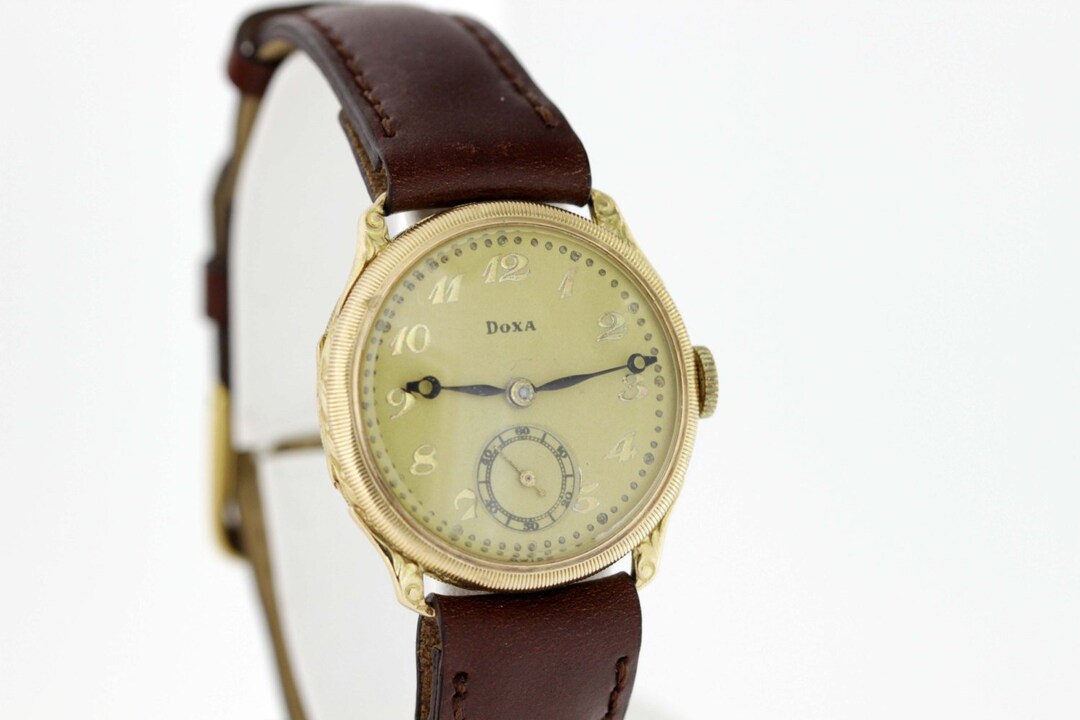 Doxa 14K Gold Vintage Wrist Watch - Etsy