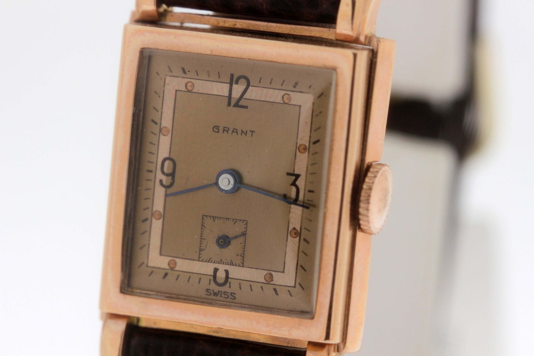 14K Gold Grant Wrist Watch With Swiss Movement - Etsy