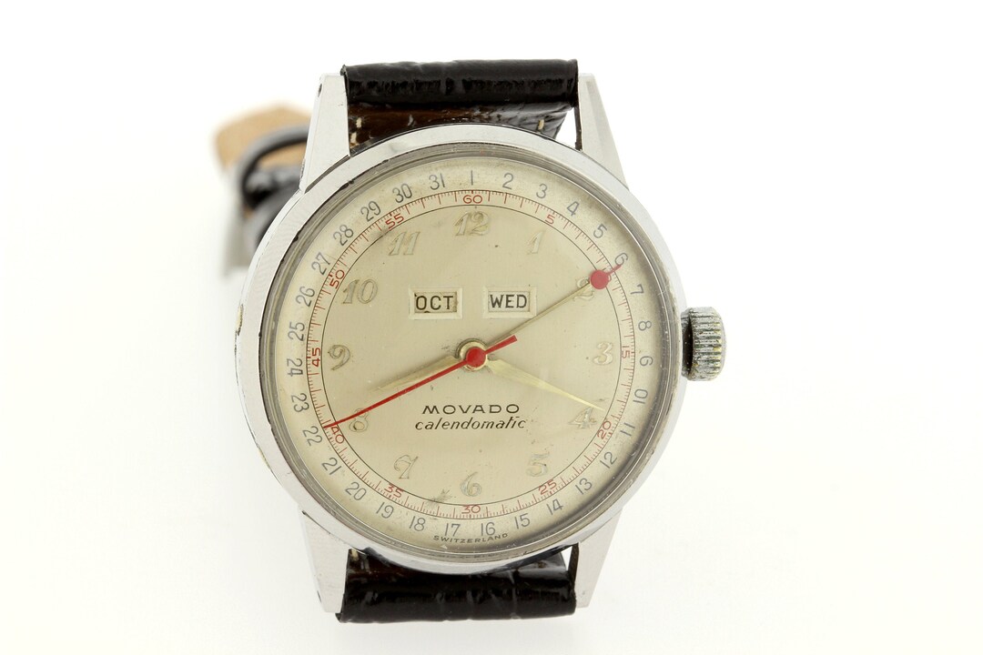 1940s Vintage Movado Calendomatic Wrist Watch - Etsy