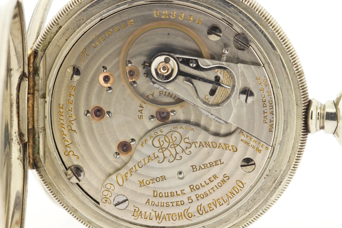 Ball Watch CO Vintage Railroad Pocket Watch 17 Jeweled - Etsy