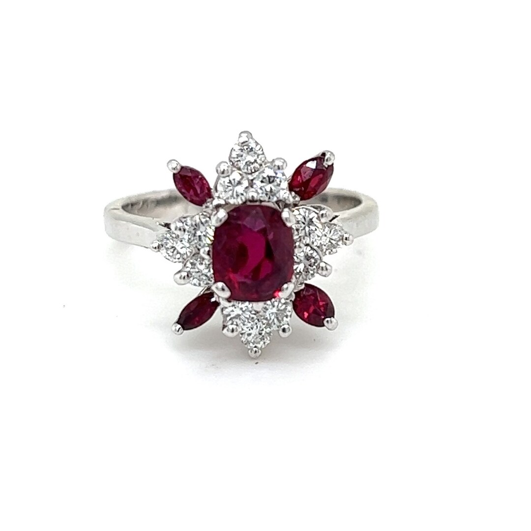 Diamond and Ruby Ring - Etsy