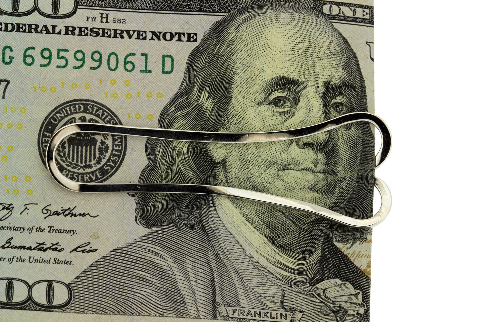 Intial Money Clip 14K Gold With Diamond a and - Etsy