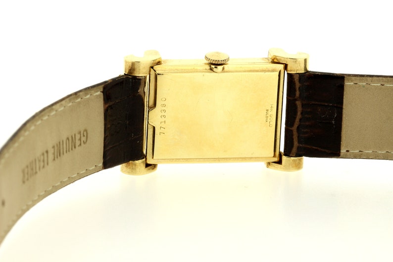 14K Yellow Gold Case Bulova Diamond Dial and Arabic Number | Etsy