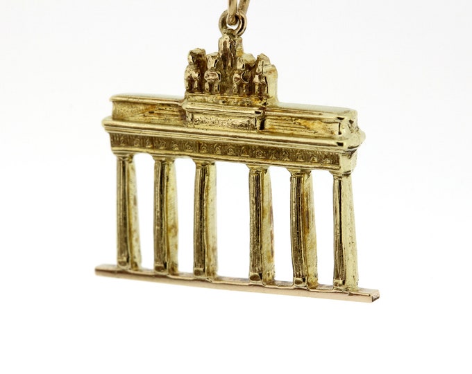 Brandenburg Gate Charm 14K Yellow Gold - Etsy