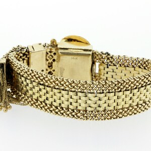 14K Yellow Gold Hidden Watch Bracelet - Etsy