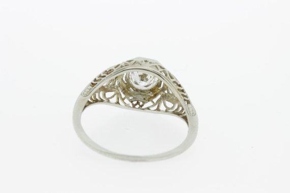 Fern Leaf pierced pattern in 18K Gold Diamond Ring - Gem