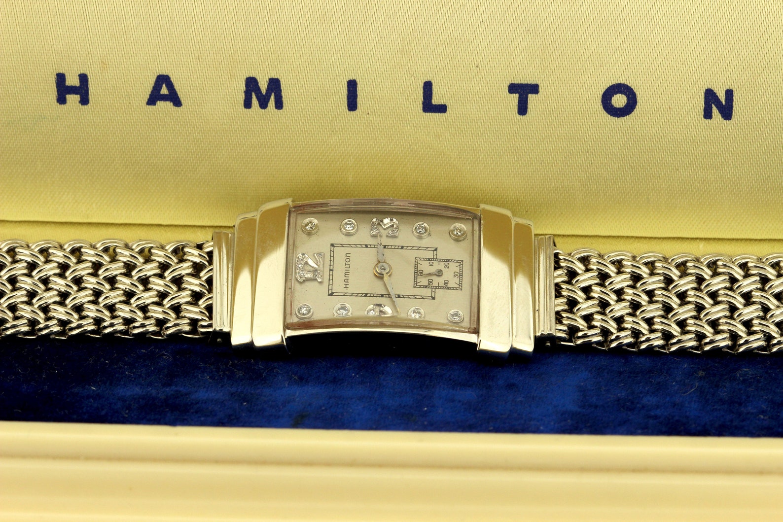19 Jeweled Movement Ladies Hamilton Wrist Watch With Matching Metal ...